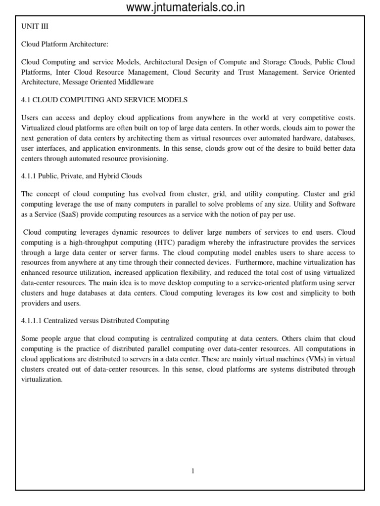 CC Unit 3 | PDF | Technology & Engineering