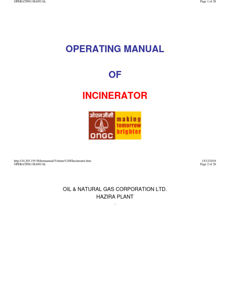 INCINATOR | PDF | Combustion | Incineration