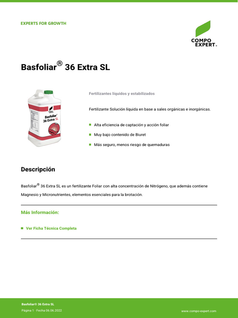 Basfoliar 36 Extra SL | PDF