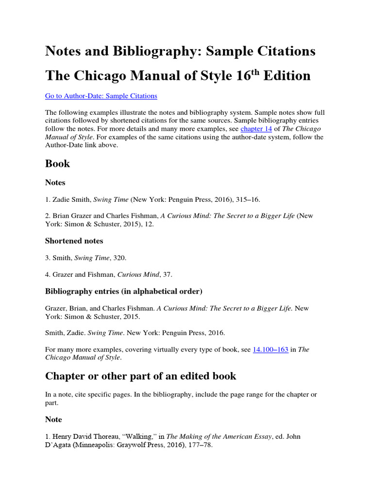 Notes and Bibliography | PDF | Citation | Publishing