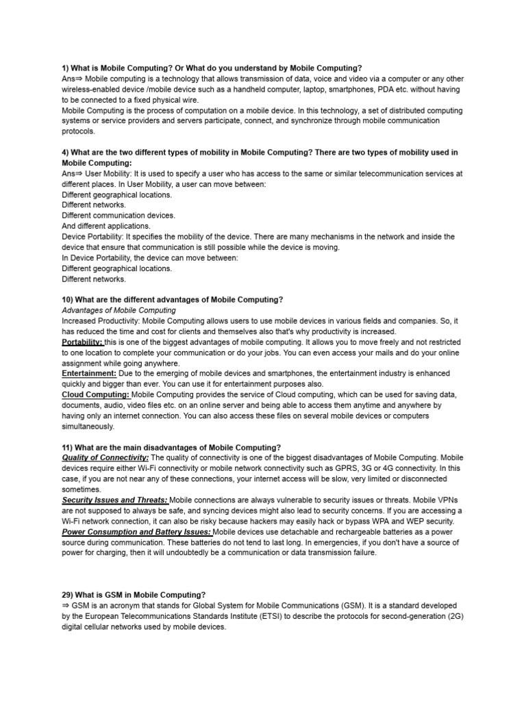 Mobile Computing Pdf