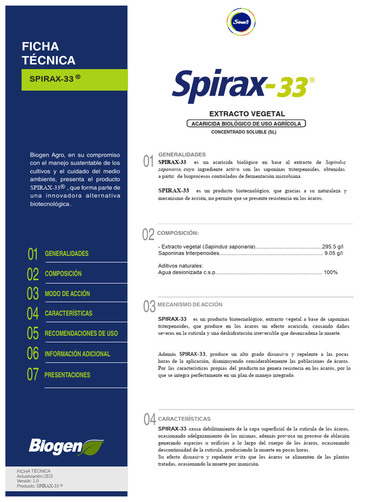 Ficha Tecnica Spirax 33 | PDF