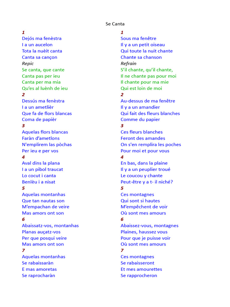 Hymne Occitan-Se Canta | PDF