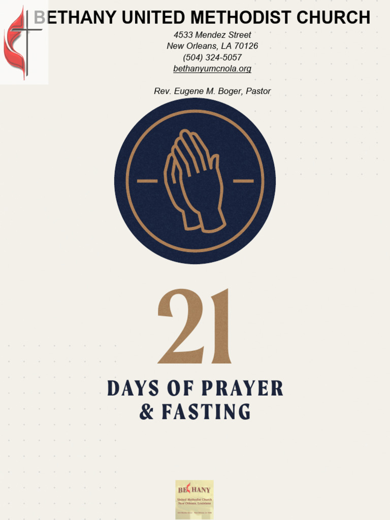 Bethany 21 Days of Prayer and Fasting Congregation Guide | PDF