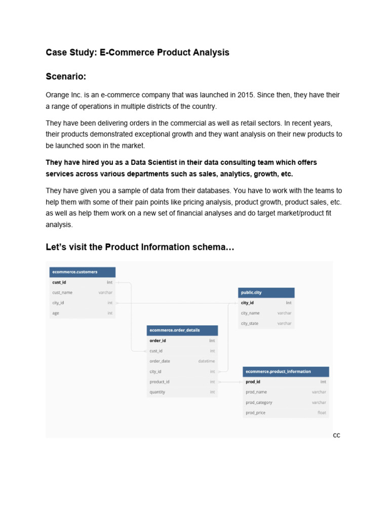 E-Commerce Product Analysis Case Study | PDF