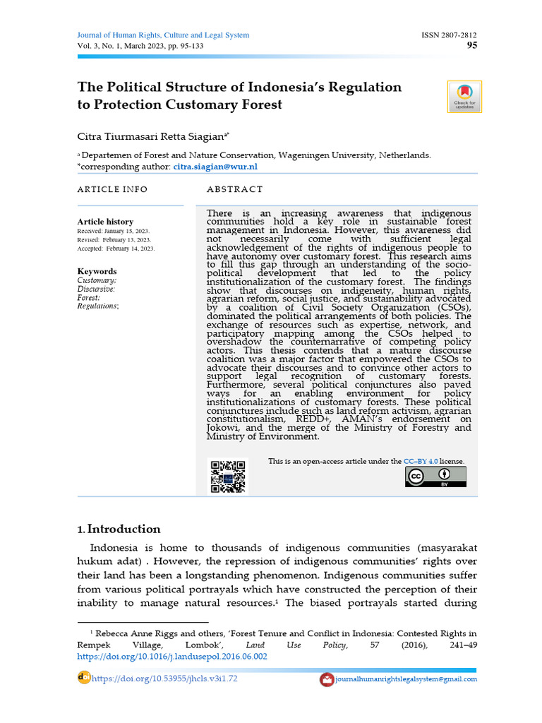 The Political Structure of Indonesia S R | PDF