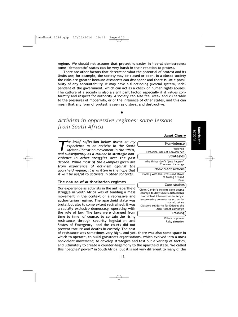07 Activism in Oppressive Regimes | PDF