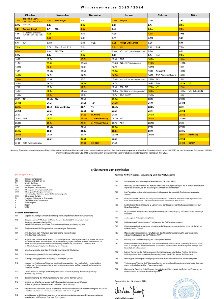 Wintersemester 2023 2024 | PDF