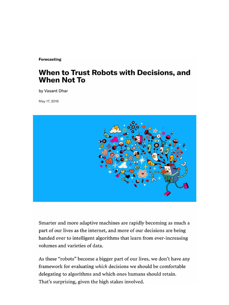 When To Trust Robots With Decisions, and When Not To | PDF