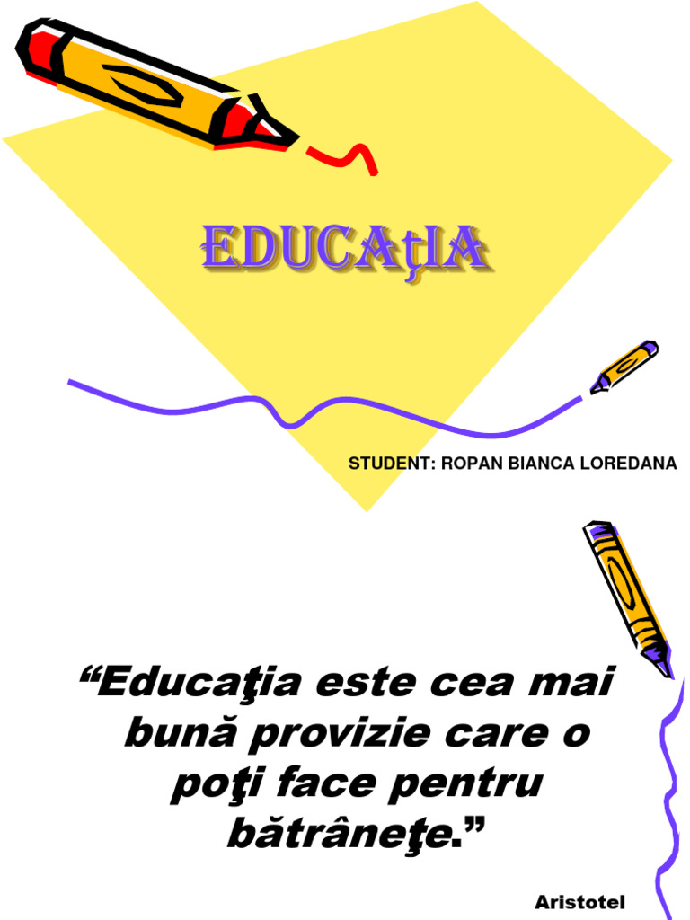 Tema 2, Educatia. Student-Ropan Bianca Loredana | PDF