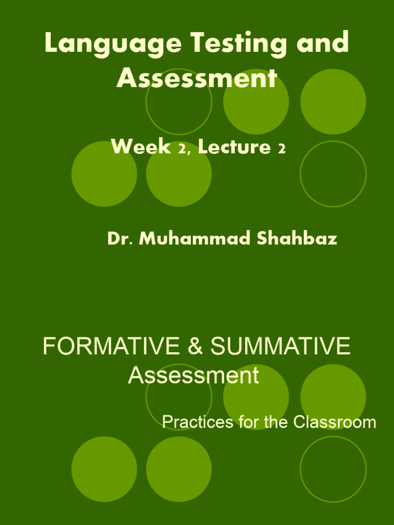 4formative and Summative Assessment | PDF | Educational Assessment ...
