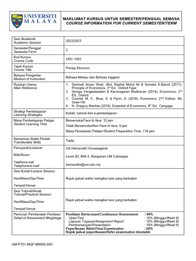B6 UDC 1002 - Prinsip Ekonomi | PDF