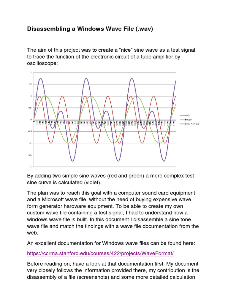 Disecting Wave File Hex Editor | PDF | Byte | Information And ...