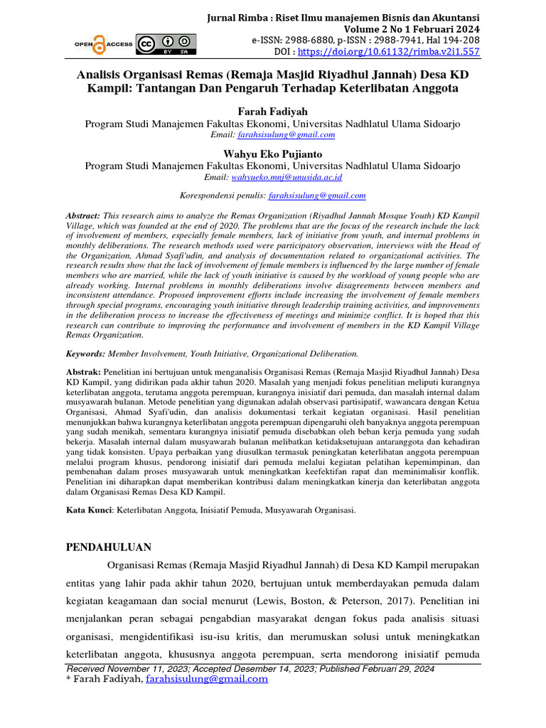 Rimba Vol 2 No 1 Februari 2024 Hal 194-208 | PDF