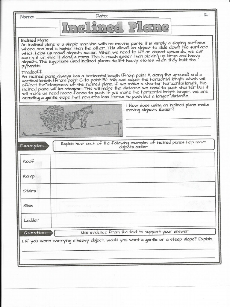 Inclined Plane & Wedge | PDF