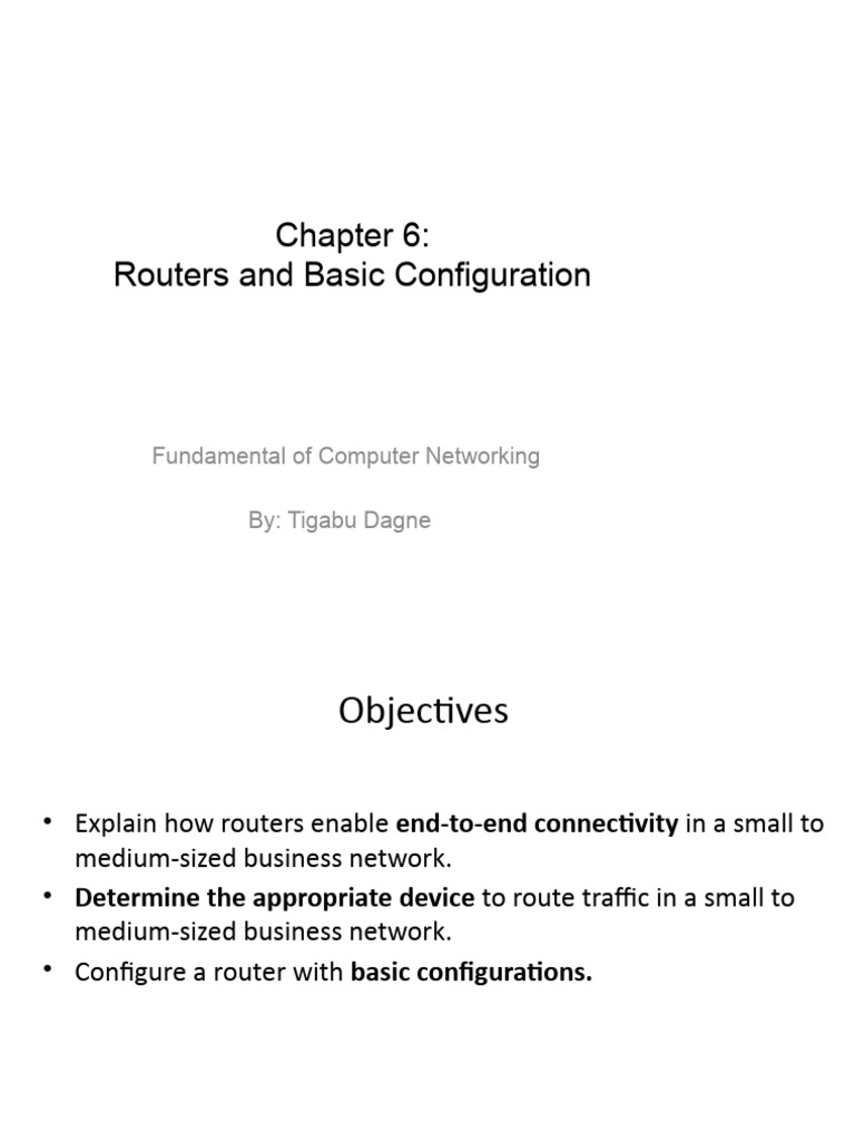 Chapter 6 - Routers and Basic Configuration | PDF