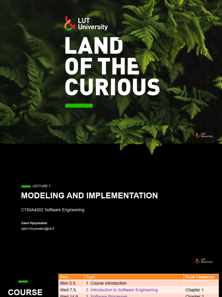 Lecture 7 Modelling and Implementation | PDF