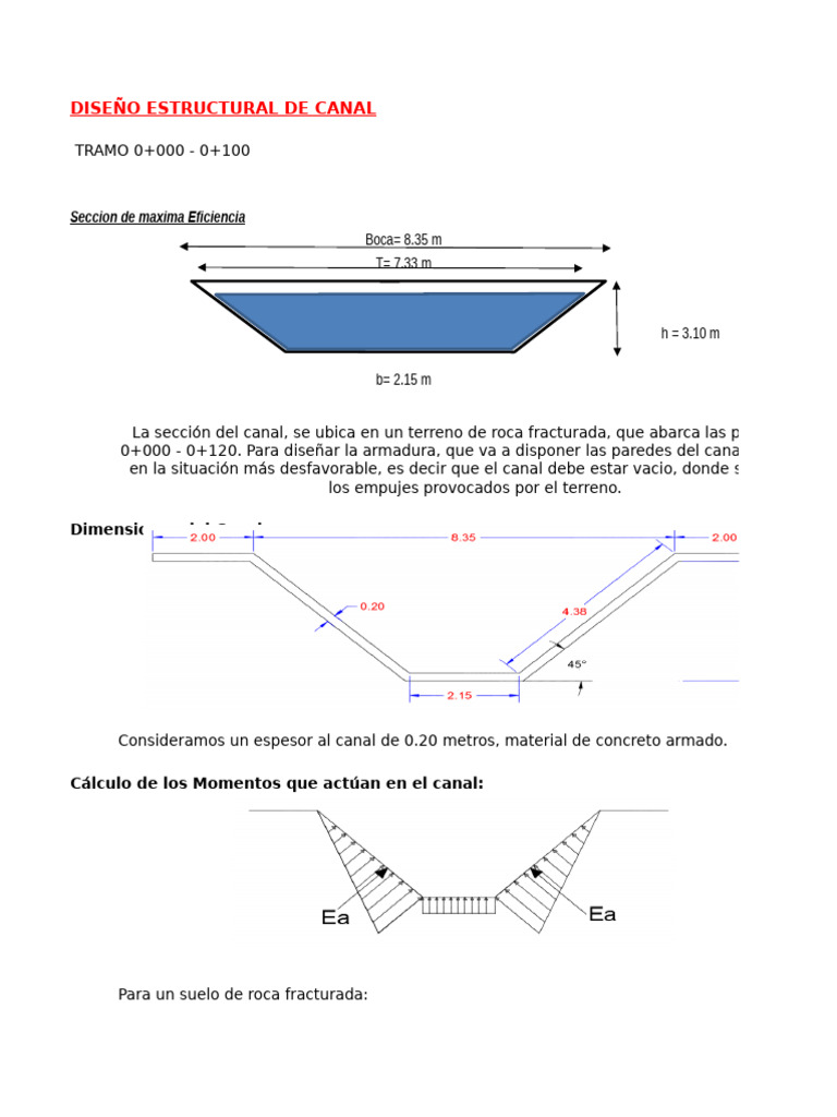 Diseo Estructural de Canal | PDF