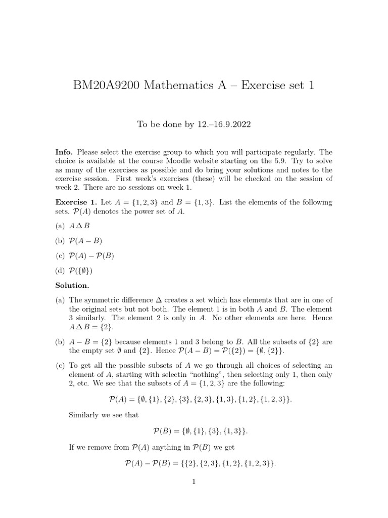 01 Exercise Solutions | PDF 01 Exercise Solutions | PDF