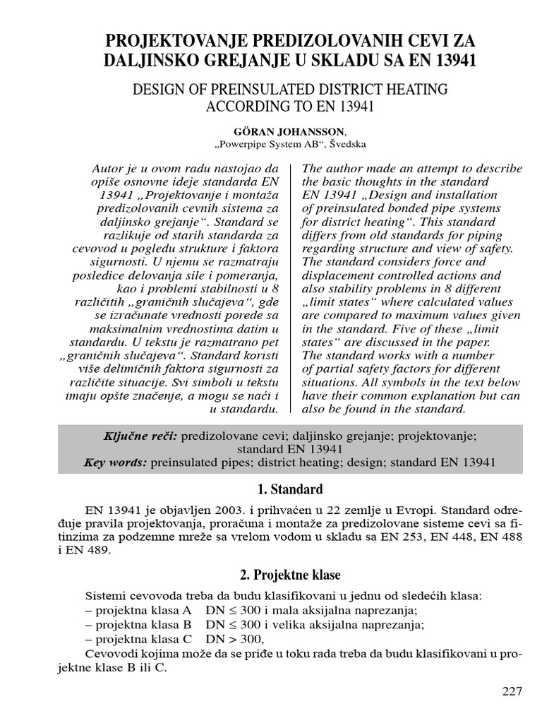 Projektovanje Predizolovanih Cevi | PDF