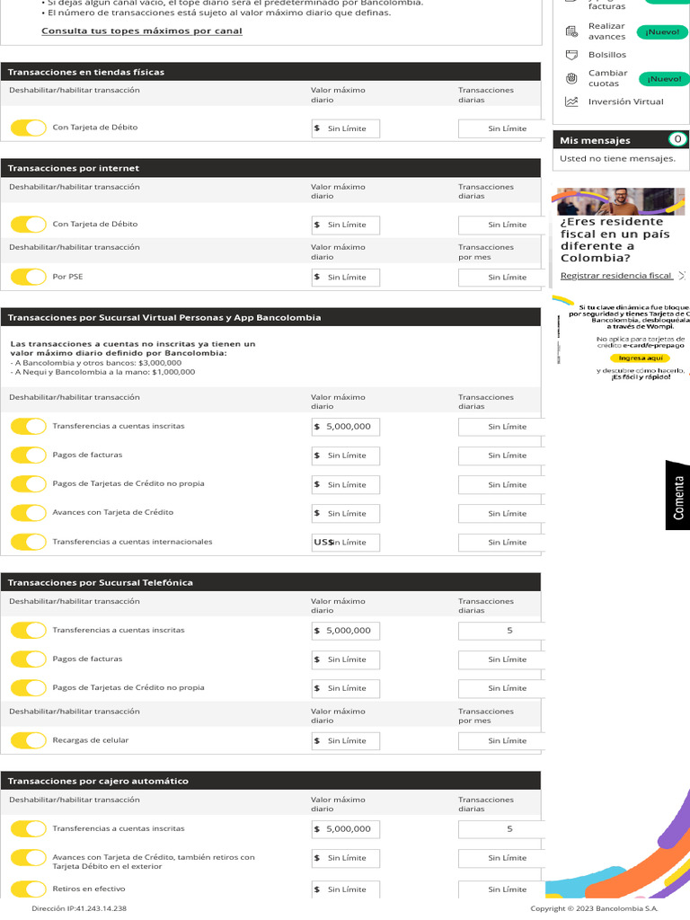 Bancolombia Sucursal Virtual Personas | PDF