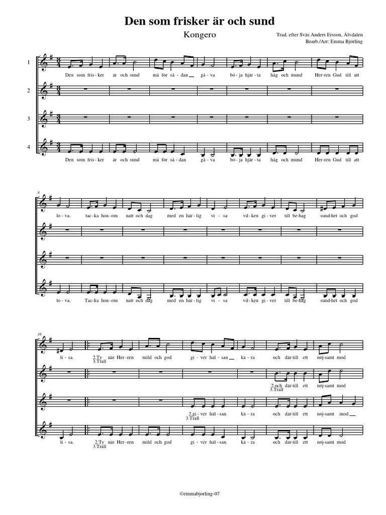 Den Som Frisker Är Och Sund | PDF