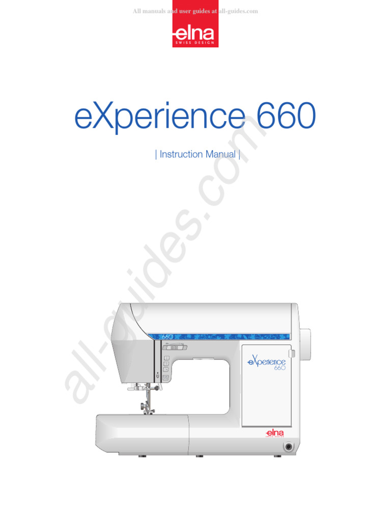 Elna EXperience 660 Sewing Machine Instruction Manual | PDF
