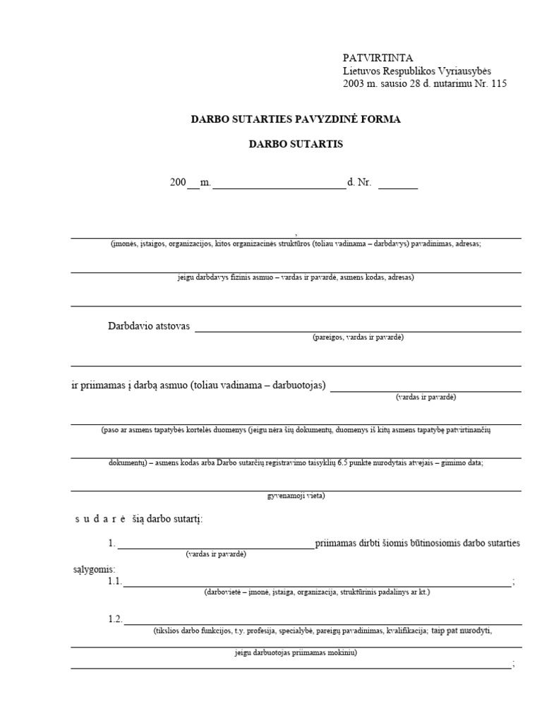4623-Darbo Sutartis 561 Originall | PDF