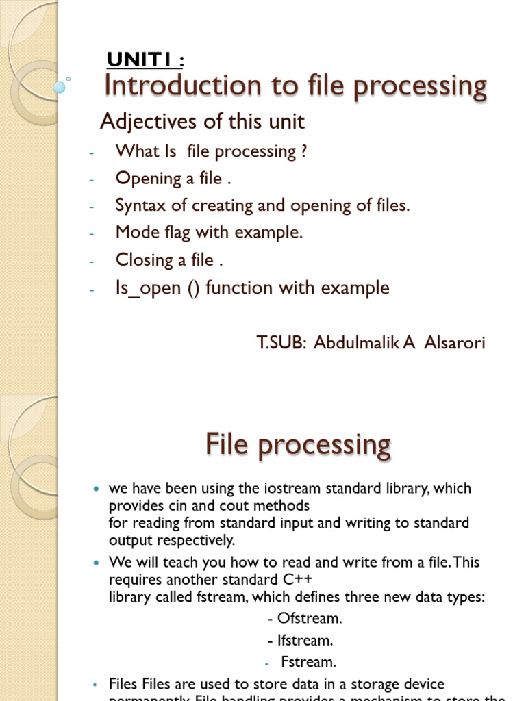 FileprocessingT abduLMALIK | PDF | Computer File | Programming Paradigms