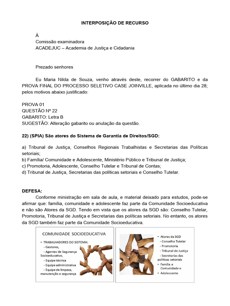 Interposição de Recurso | PDF Interposição de Recurso | PDF