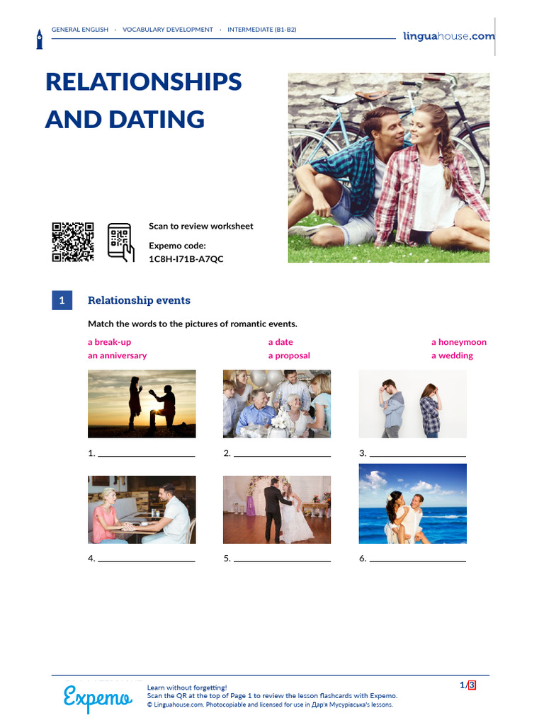Intermediate English: Relationships | PDF | Marriage, Unions And ...