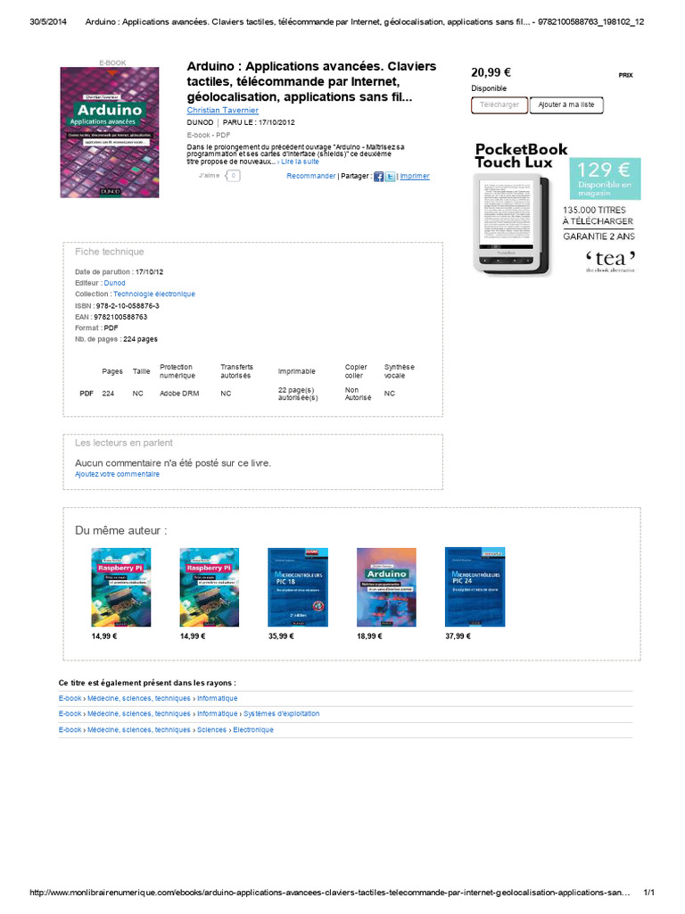 Arduino_Applications_avancees_Claviers_t | PDF
