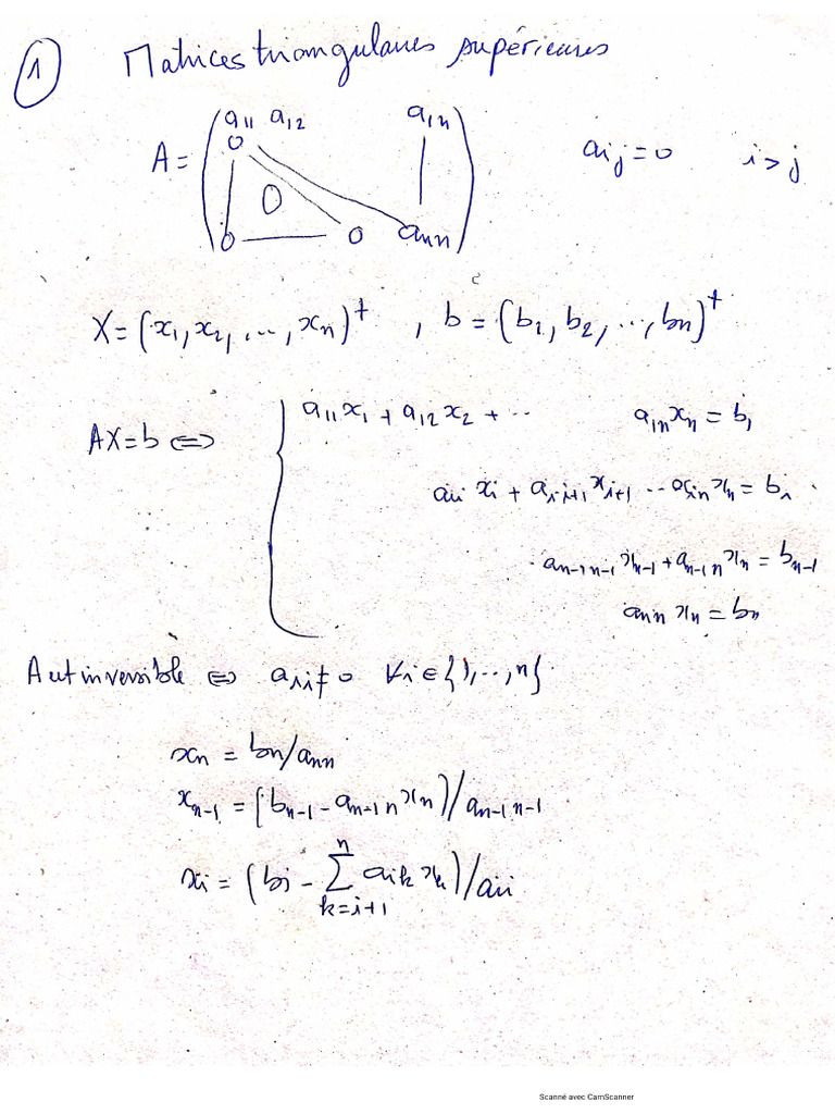 Ananum Gegm 2020 2021 Methode Directe Du Calcul Matriciel | PDF