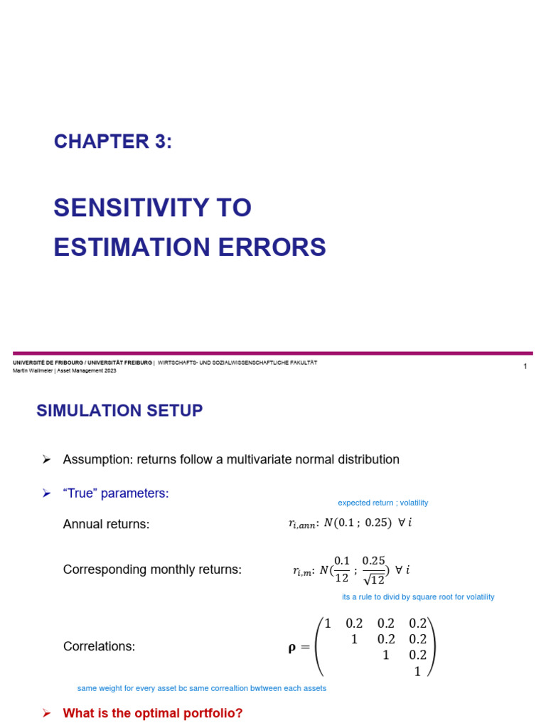 Chap.3 Sensitivity - Estimation - Errors | PDF