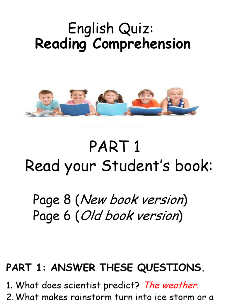 Grade 5 English Reading Quiz | PDF | Home & Garden