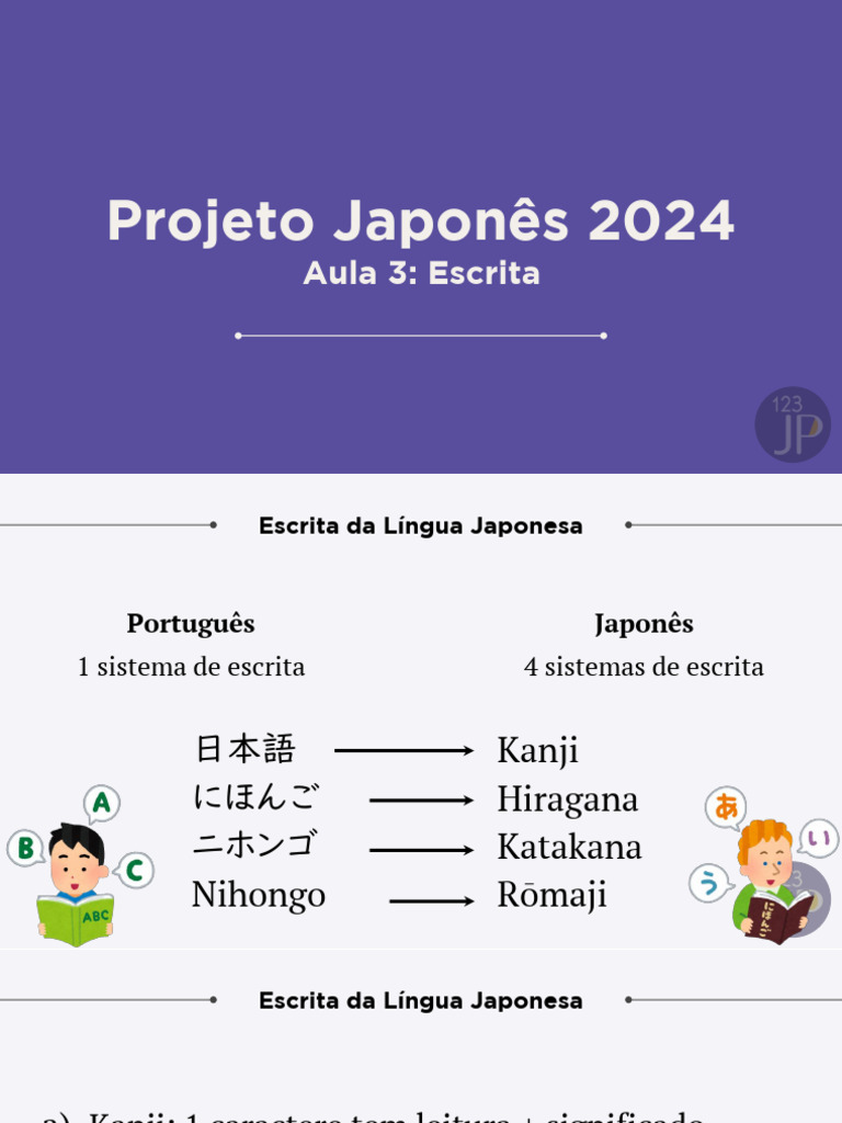 Projeto Japonês 2024 - Material Extra (Aula 3) (1) | PDF