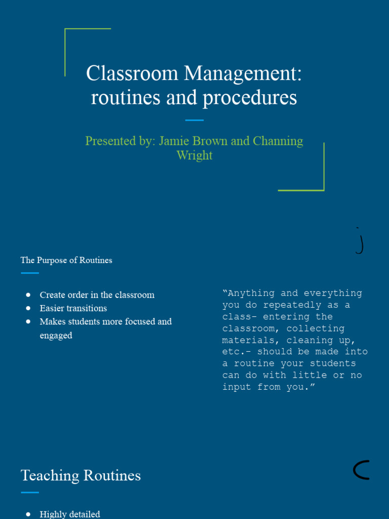 Classroom Routines & Procedures Guide | PDF | Art
