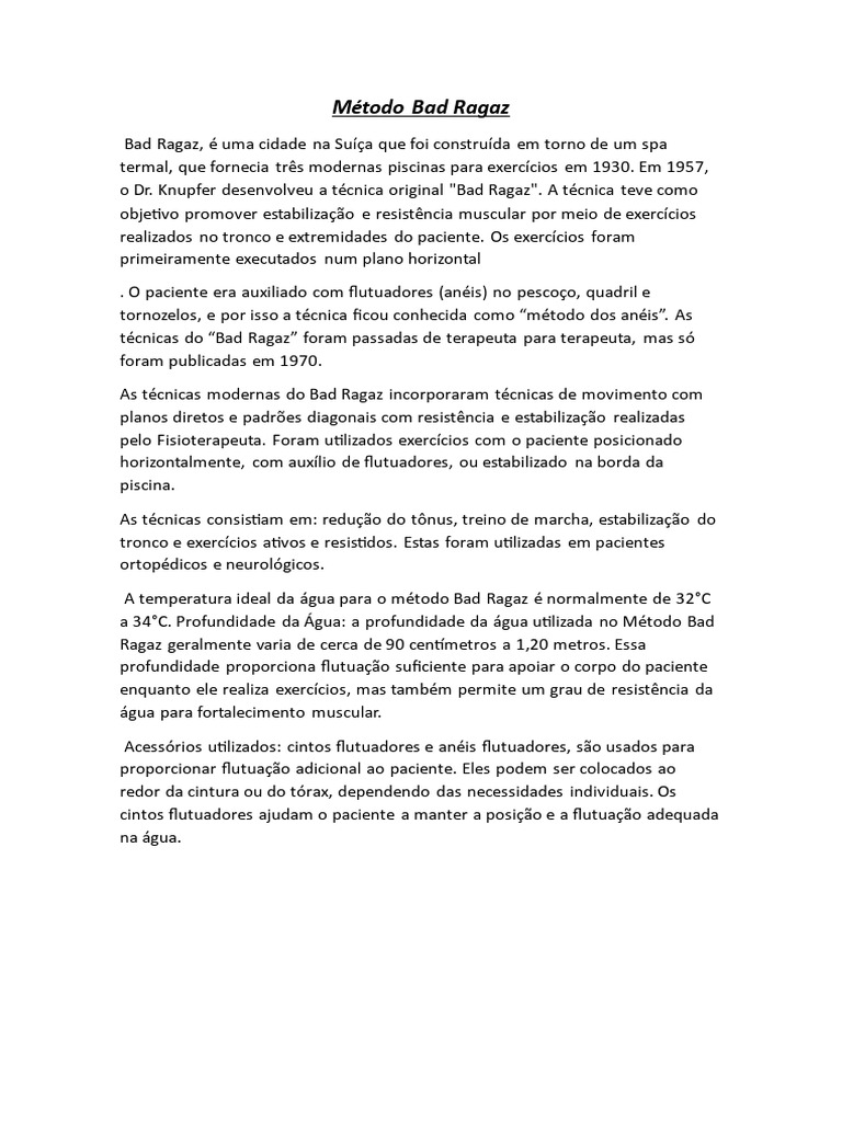 Método Bad Ragaz | PDF