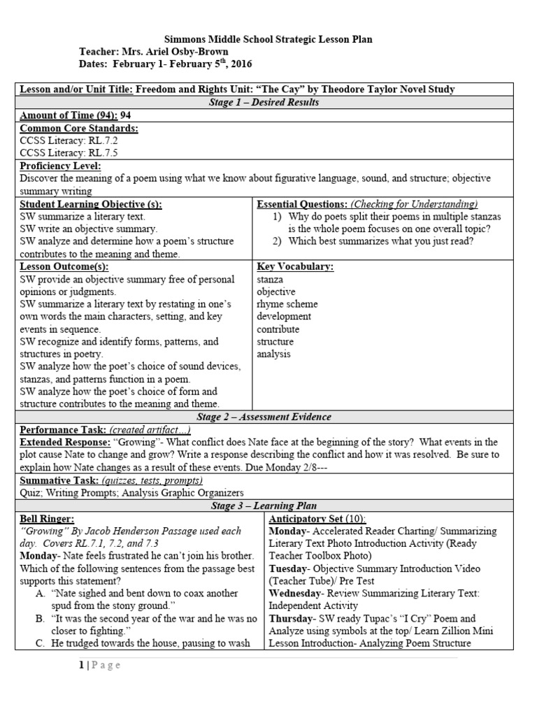 SSMS 2.1-2.5 Lesson Plan | PDF | Human Communication