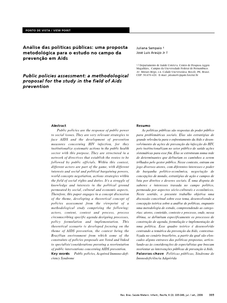 AO06 Análise Das Políticas Públicas | PDF | Ciências e Matemática