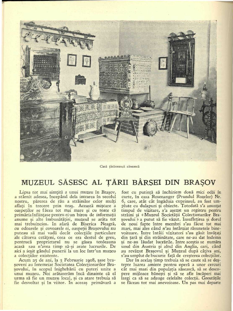 Muzeul Sasesc Al Tarii Barsei | PDF