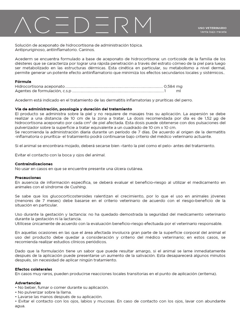 Acederm 1434 02D | PDF | Antiinflamatorio | Medicamentos con receta