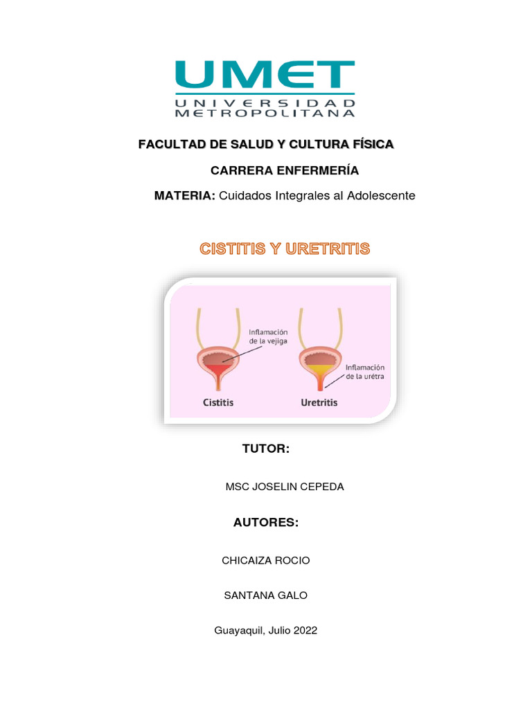 Cistitis: Diagnóstico y Prevención | PDF