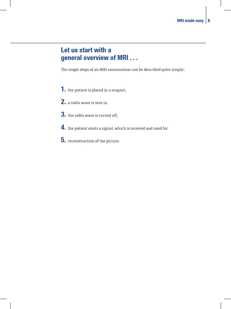 General Overview of MRI | PDF