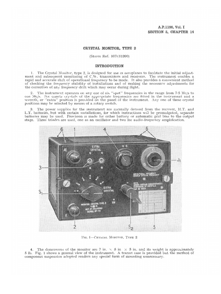 5052 Crystal Monitor Type 2 | PDF
