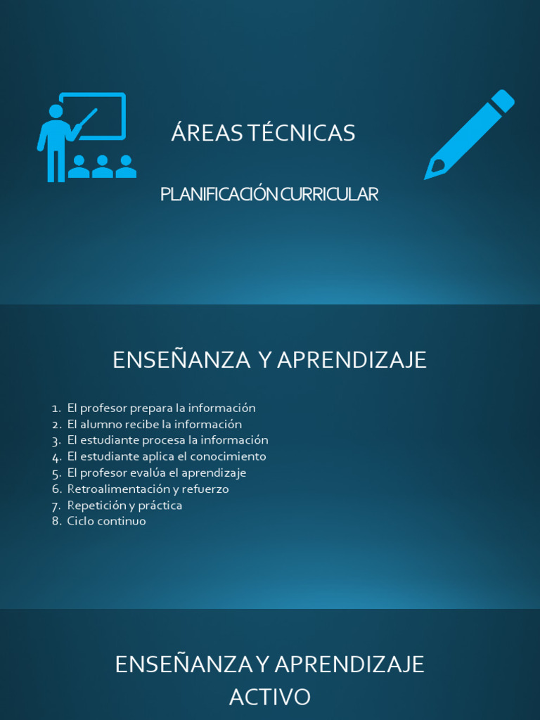 Presentacion de La Planificacion Curricular | PDF | Planificación | Evaluación