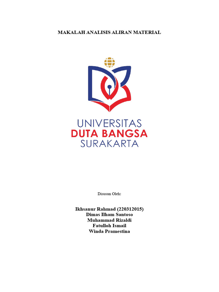 Kesimpulan Analisis Aliran Material | PDF