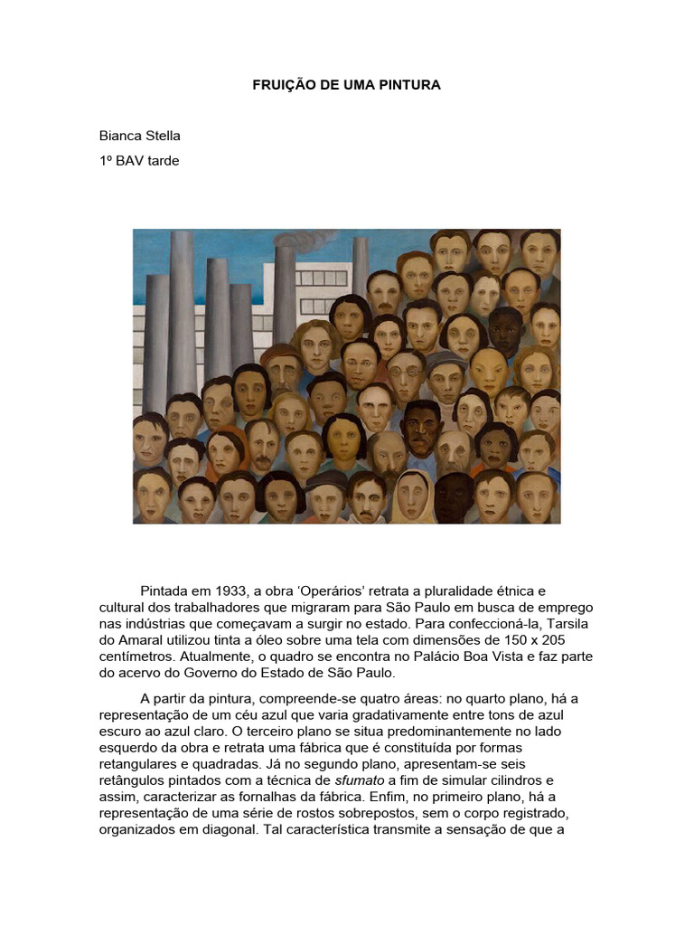 Análise Visual Da Obra "Os Operários" | PDF