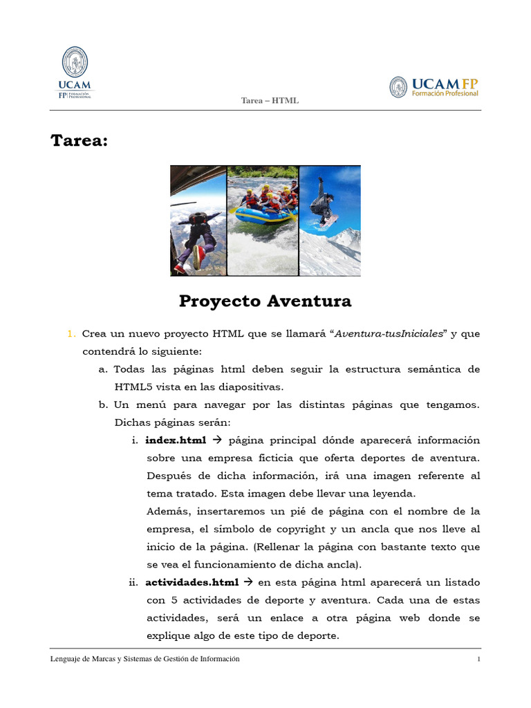Proyecto Aventura - HTML | PDF | HTML | Software