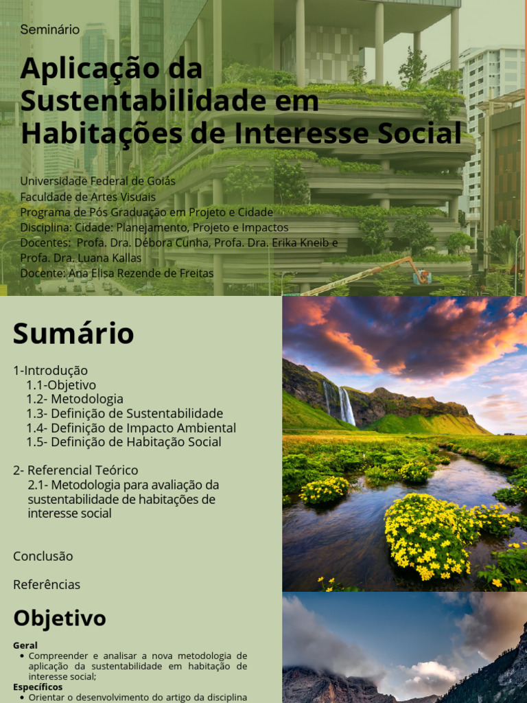 Green and Pink Sustainability and Environment Modern Presentation | PDF